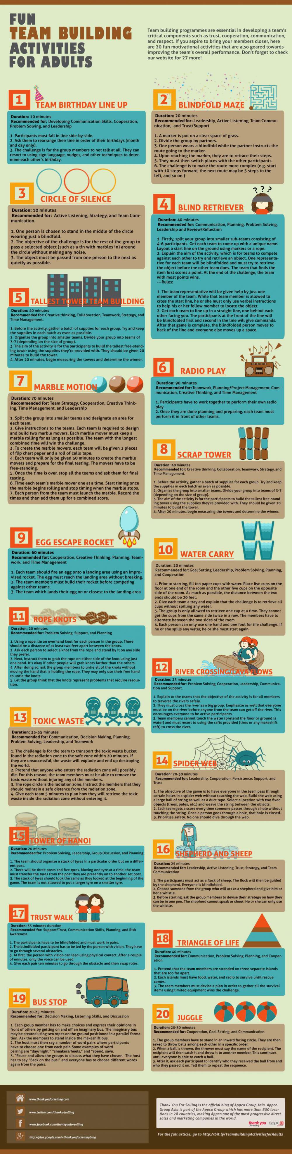 Fun Team Building Activities For Adults Infographics Race