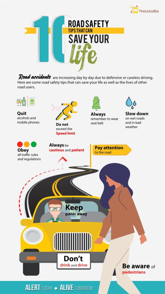 10 Road Safety Tips That Can Save Your Life | Infographics Race